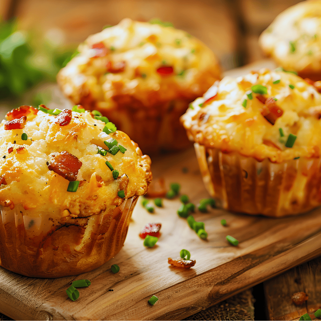 Bush Hill Cheese Aged Cheddar Cheese and Bacon Muffins - Bush Hill Cheese
